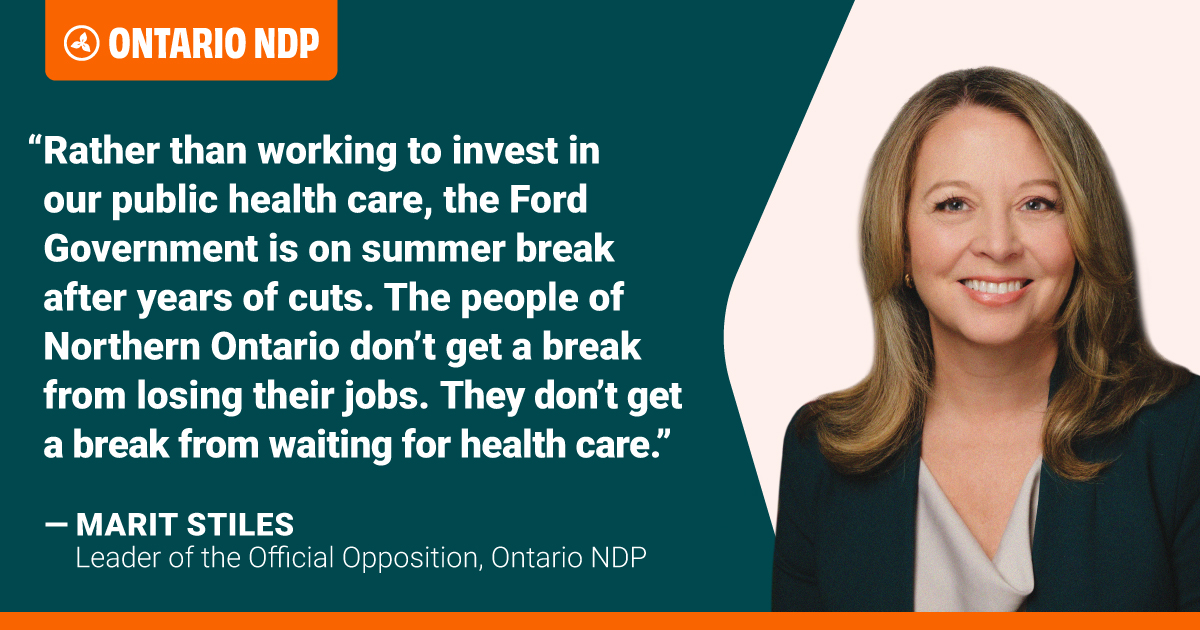 Marit Stiles brings All in for Ontario tour to Sault Ste. Marie, calls ...